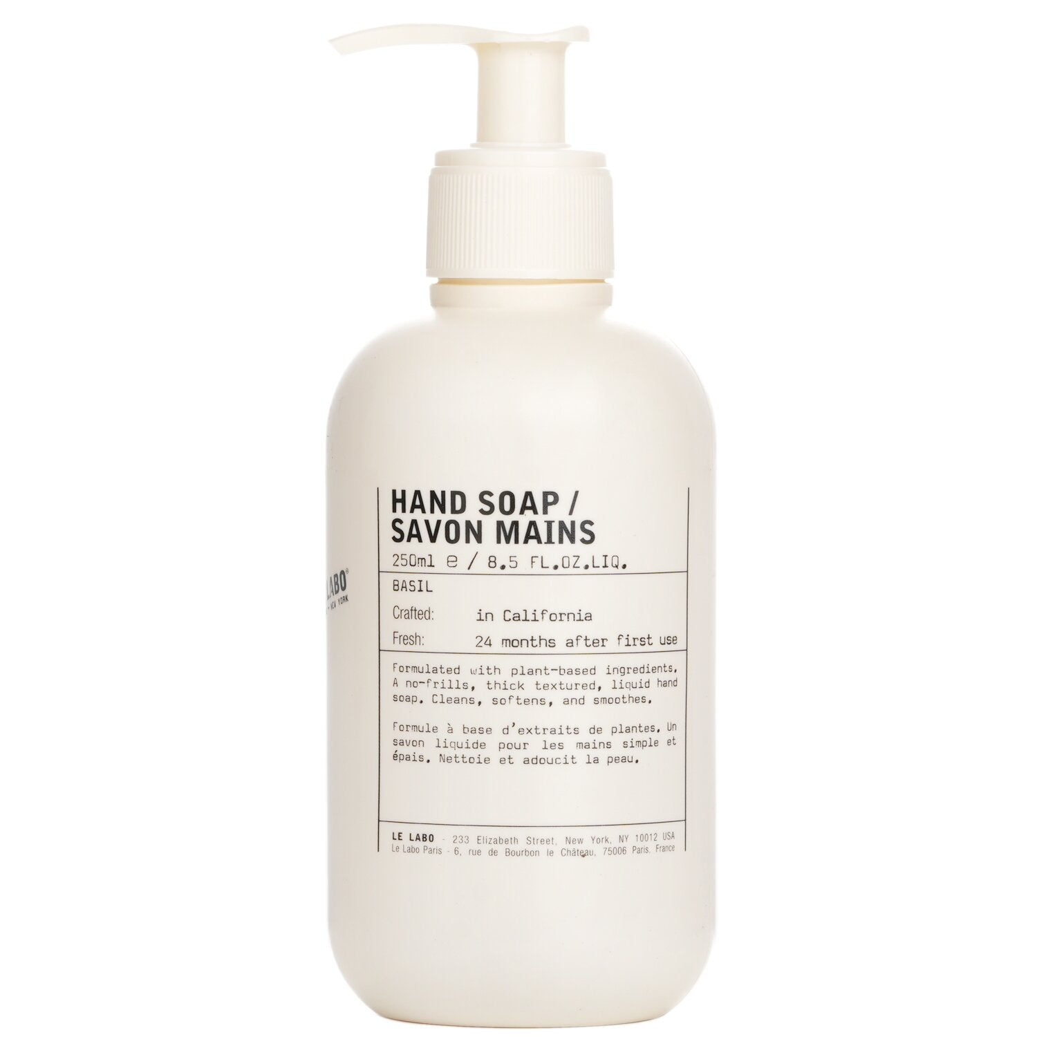 Le Labo Basil Hand Soap 250ml – Fresh Beauty Co. New Zealand