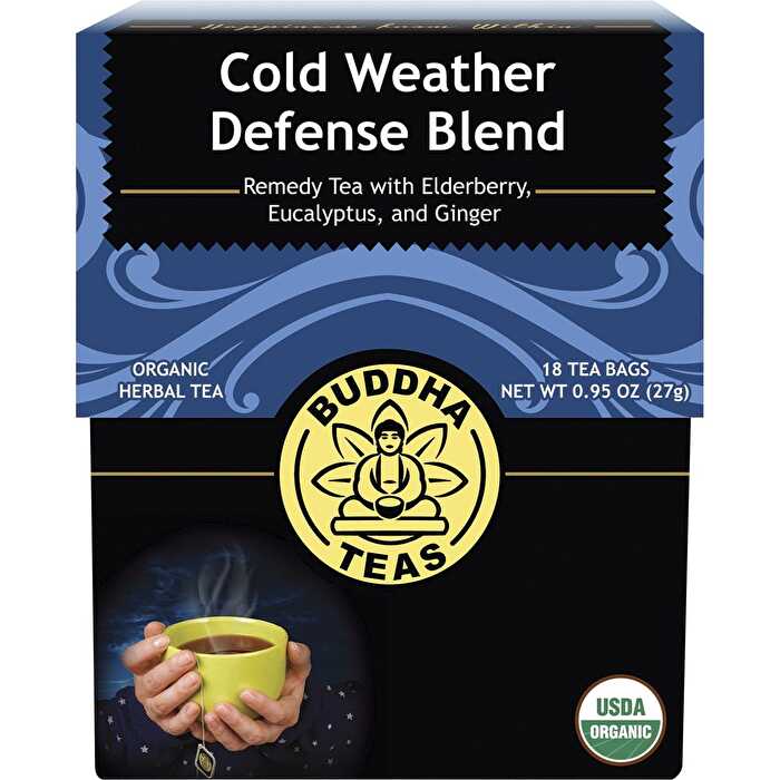 Buddha Teas Organic Herbal Tea Bags Cold Weather Defense Blend 18pk ...