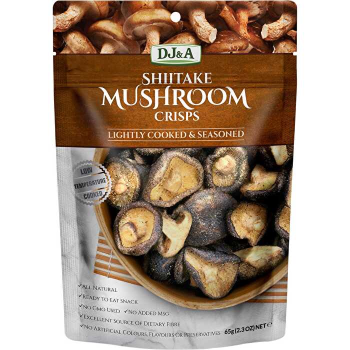 Dj&a Shiitake Mushroom Crisps 9x65g – Fresh Beauty Co. New Zealand