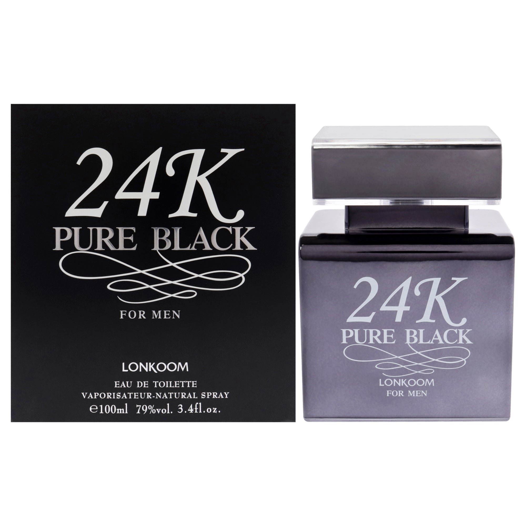 Lonkoom 24K Pure Black by Lonkoom for Men - 3.4 oz EDT Spray – Fresh ...