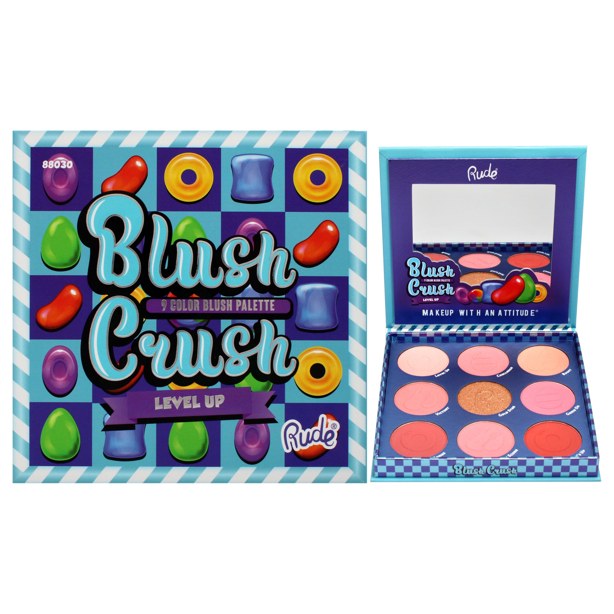 Rude Cosmetics Blush Crush 9 Color Blush Palette - Level Up by Rude ...