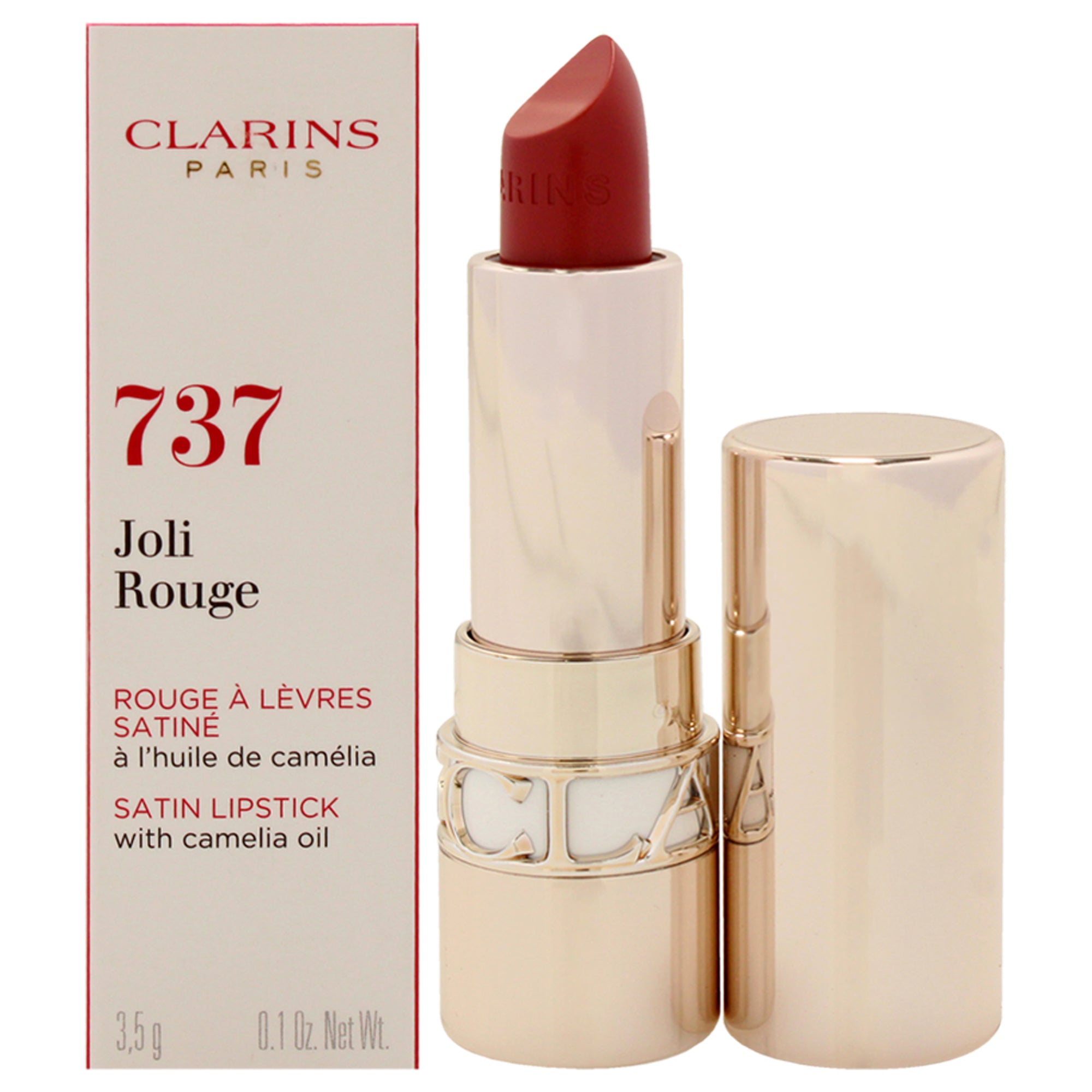 Clarins Joli Rouge Satin Lipstick - 737 Spicy Cinnamon by Clarins for ...