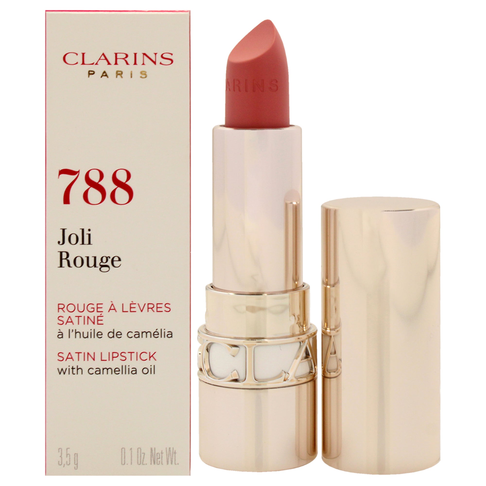 Clarins Joli Rouge Satin Lipstick - 788 Peach Nude by Clarins for Women ...
