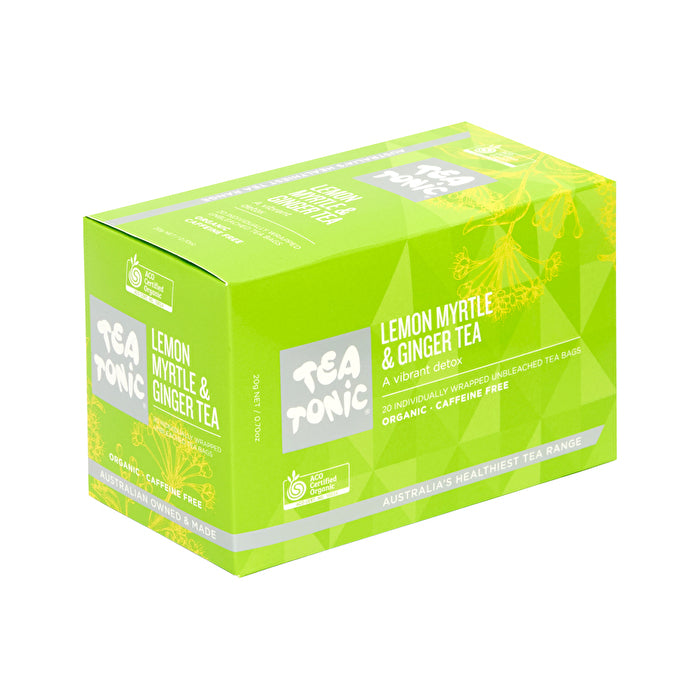 Tea Tonic Lemon Myrtle & Ginger Tea x 20 Tea Bags – Fresh Beauty Co ...