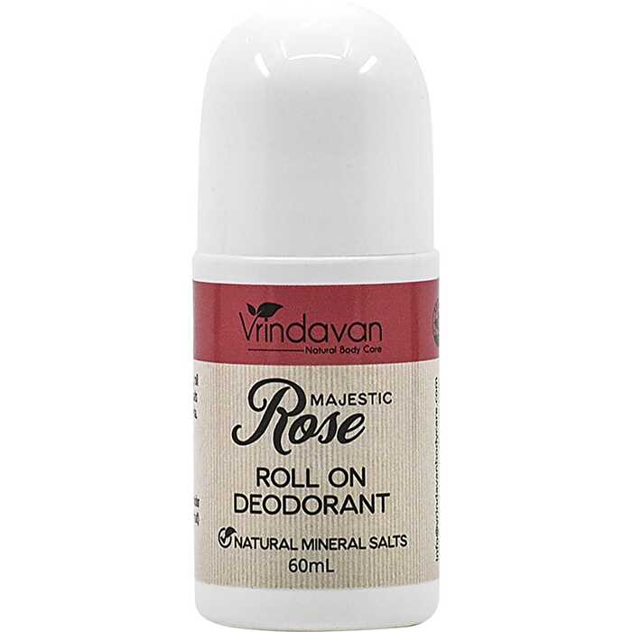 Vrindavan Roll-On Deodorant Majestic Rose 60ml – Fresh Beauty Co. New ...