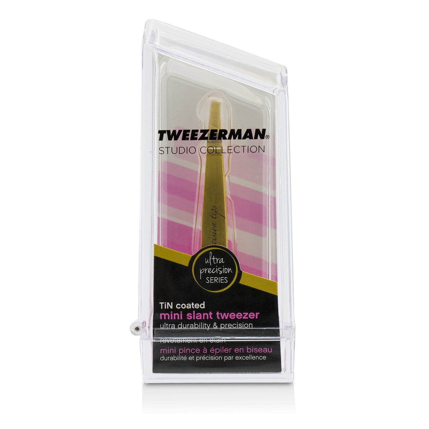 Tweezerman Mini Slant Tweezer Ultra Precision (Tin Coated) (Studio Col ...