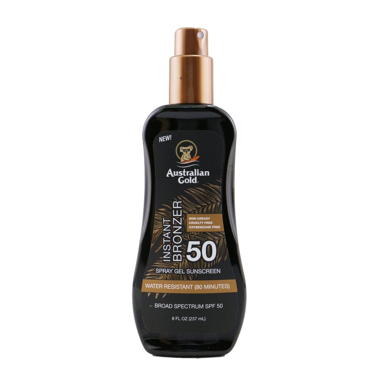 Australian Gold Spray Gel Sunscreen SPF 50 with Instant Bronzer 237ml ...