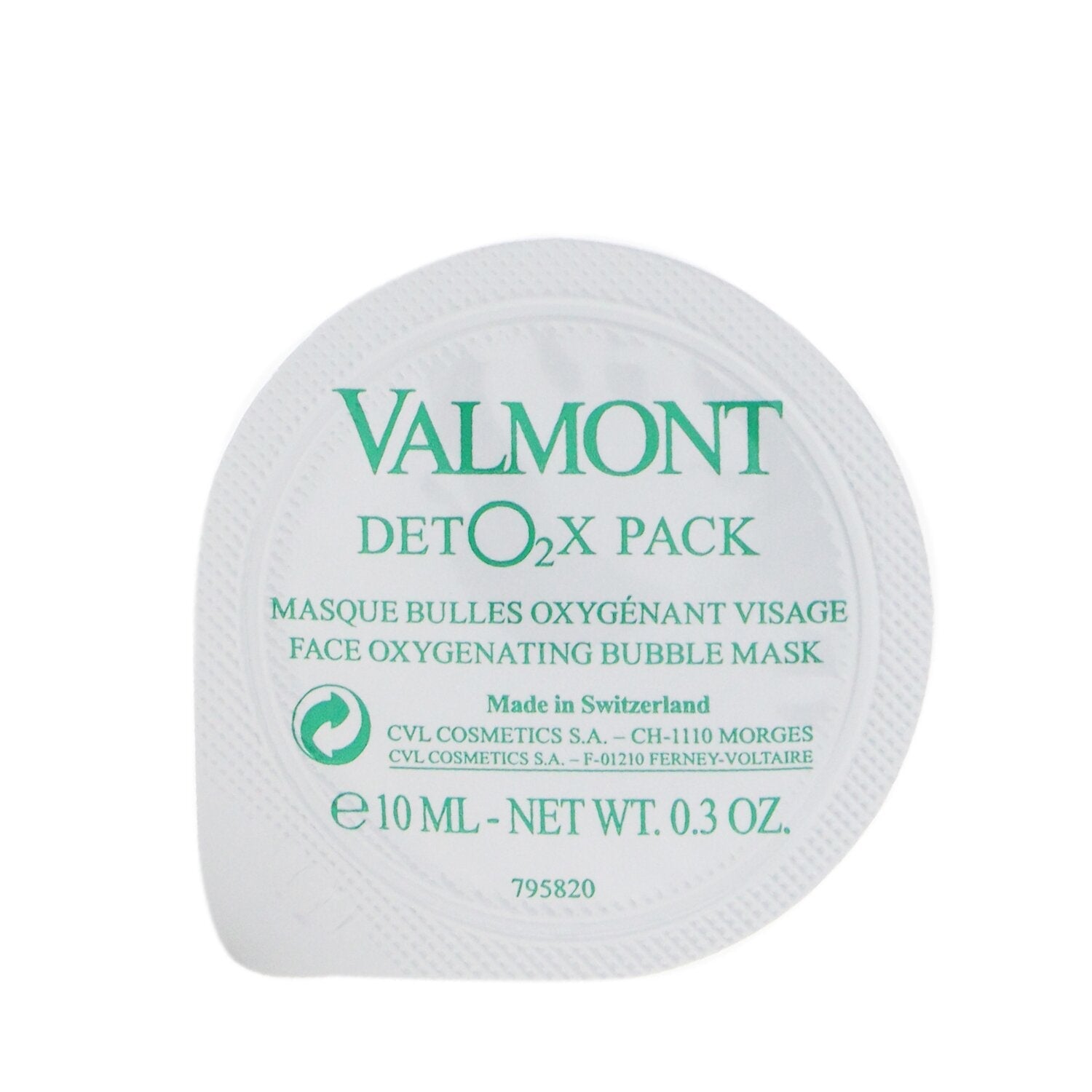 Valmont Deto2x Pack - Oxygenating Bubble Mask 6x10ml/0.3oz – Fresh ...
