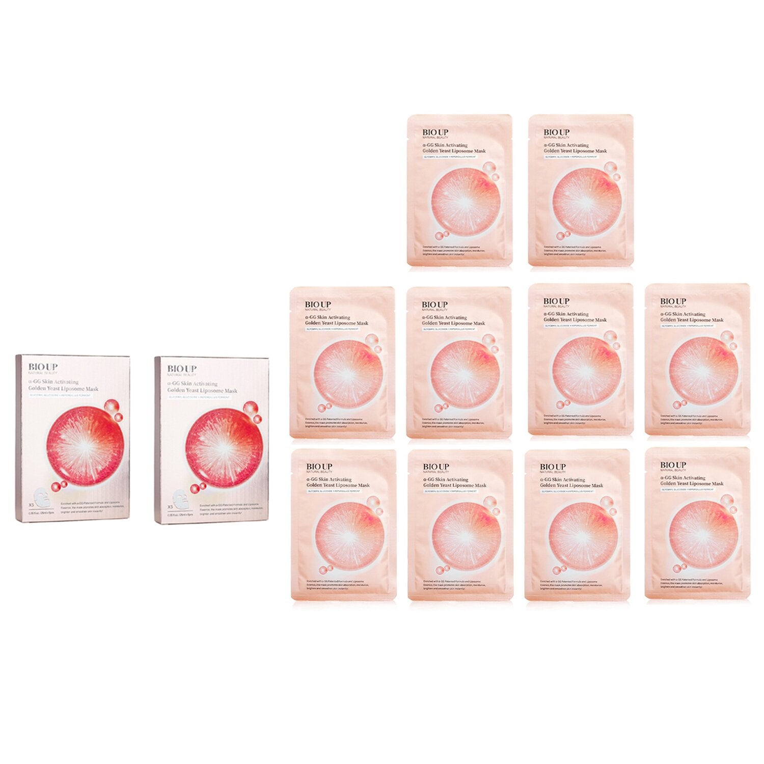 Natural Beauty BIO UP a-GG Skin Activating Golden Yeast Liposome Mask ...