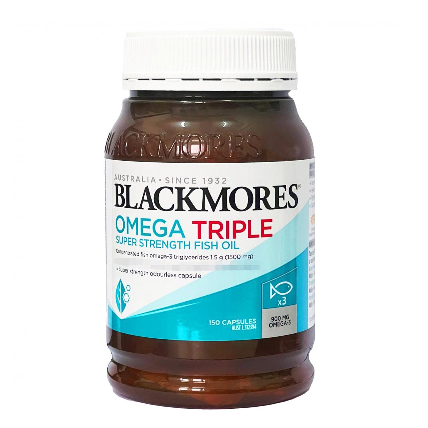 Blackmores Omega Triple Super Strength Fish Oil 150 Capsules [Parallel ...
