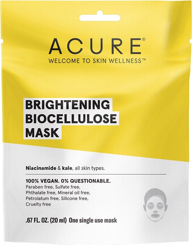 ACURE Brightening Biocellulose Mask 20ml – Fresh Beauty Co. New Zealand