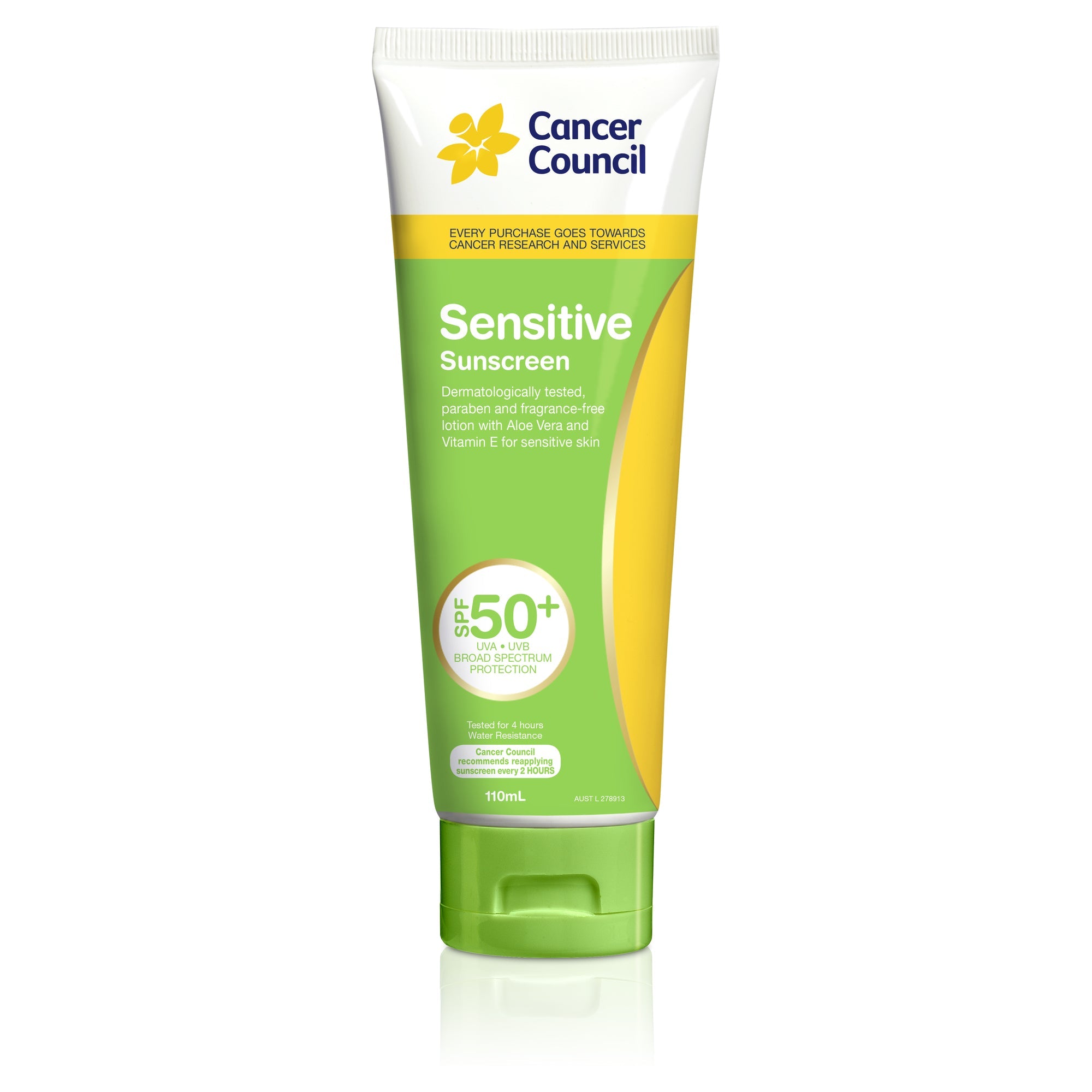 Cancer Council Sensitive Sunscreen SPF50+ 110ml – Fresh Beauty Co. New ...