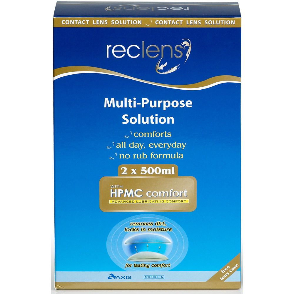 Reclens Multipurpose 500ml X 2 Lens Case – Fresh Beauty Co. New Zealand