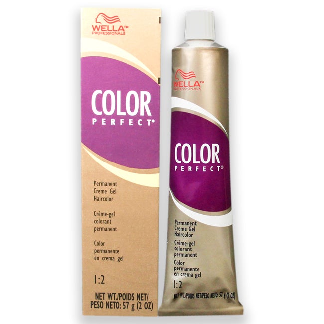 Wella Color Perfect Permanent Creme Gel Haircolor- 4G Medium Golden Br ...