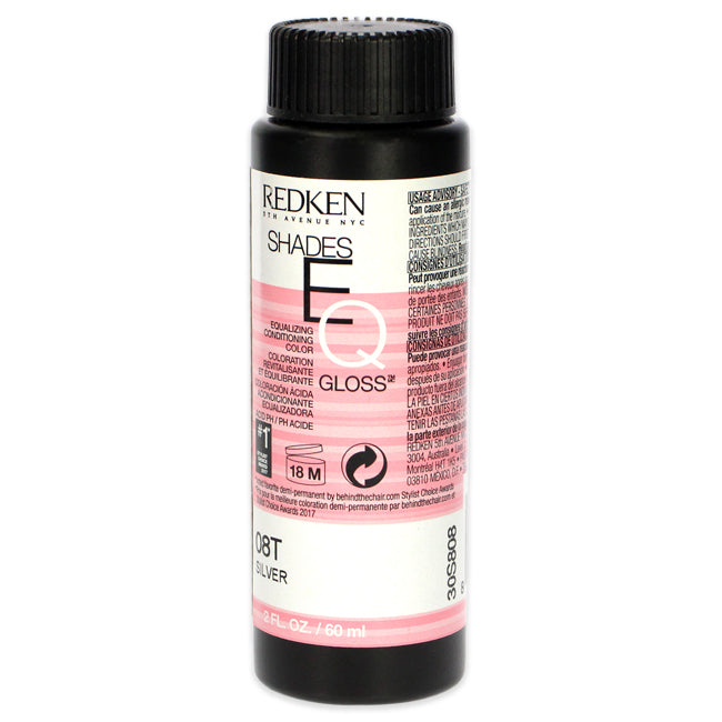Redken Shades EQ Color Gloss 08T - Silver by Redken for Unisex - 2 oz ...