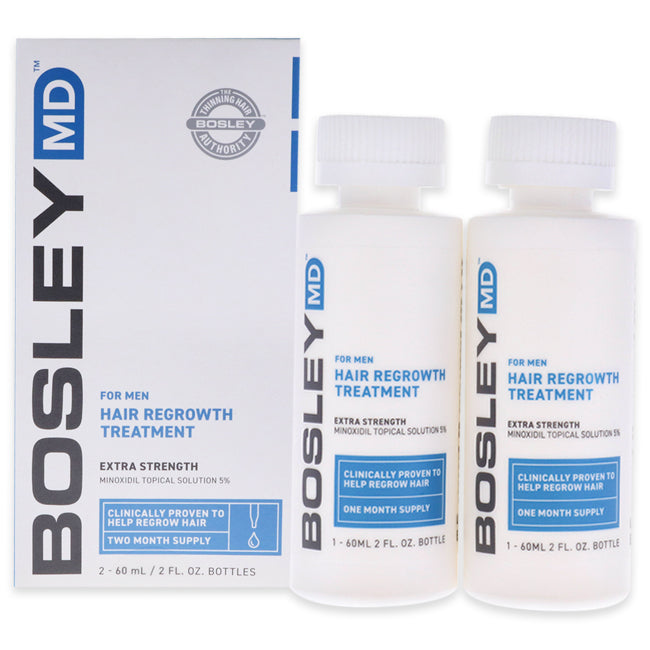 Bosley Hair Regrowth Treatment Extra Strength by Bosley for Men - 2 x ...