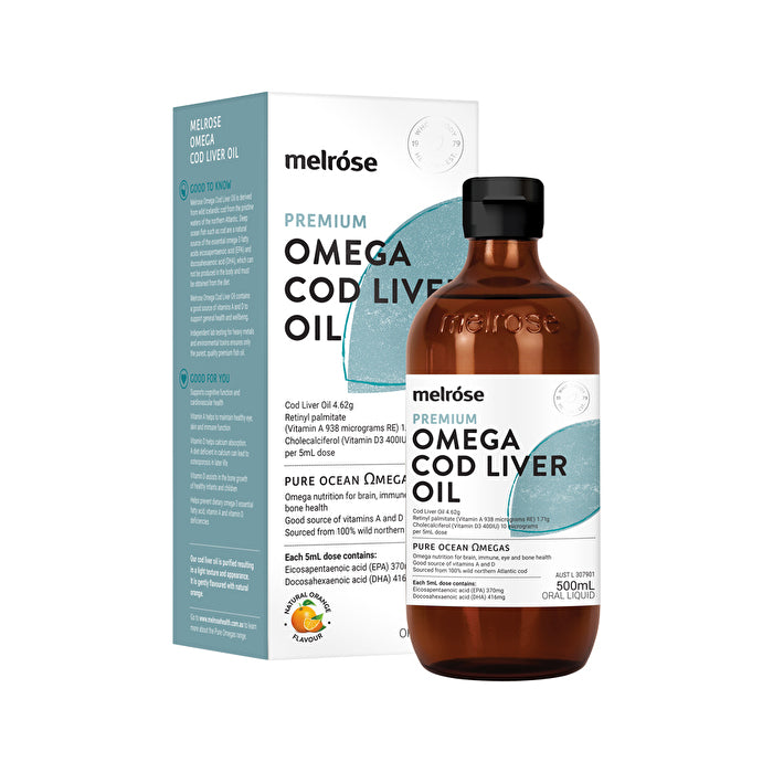 Melrose Premium Omega Cod Liver Oil 500ml – Fresh Beauty Co. New Zealand