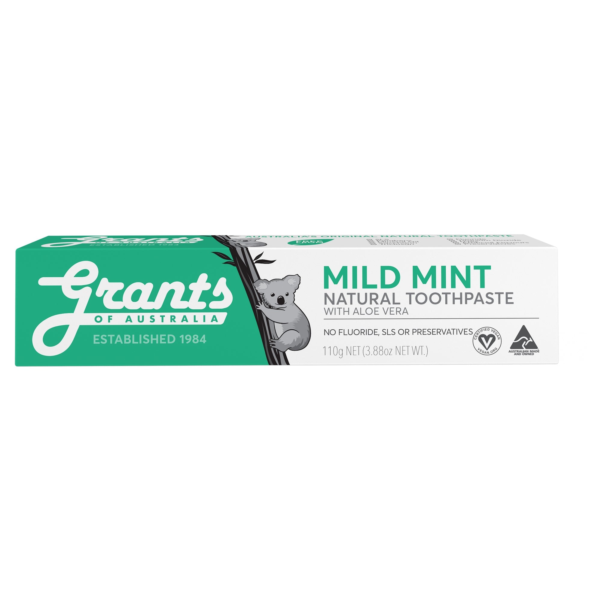 Grants Toothpaste Mild Mint 110g – Fresh Beauty Co. New Zealand