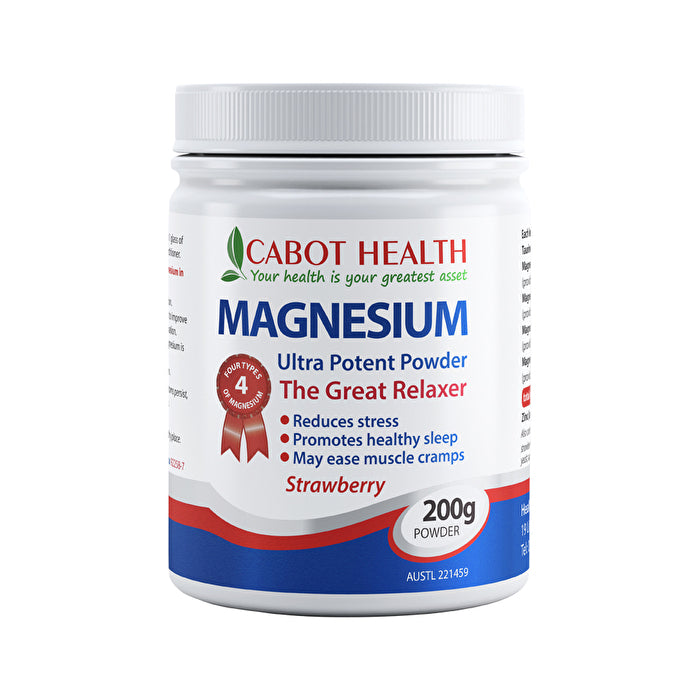 Cabot Health Magnesium Ultra Potent Strawberry Powder 200g – Fresh ...
