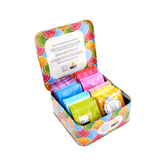 Tea Tonic Gourmet Tin Tea Chest Smiley (Fruity Flavoured) x 33 Tea Bags ...